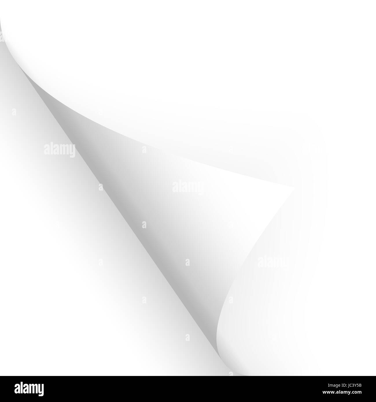 paper / page change suddenly lower left white Stock Photo - Alamy