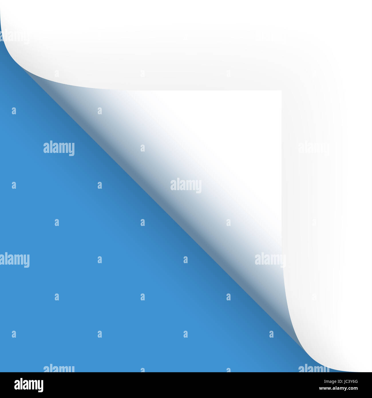 paper / side folding bottom left blue Stock Photo - Alamy