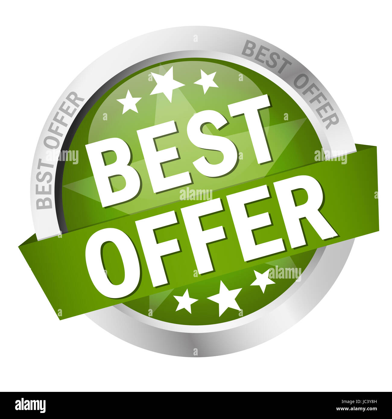 vector of colored button - best offer Stock Photo - Alamy