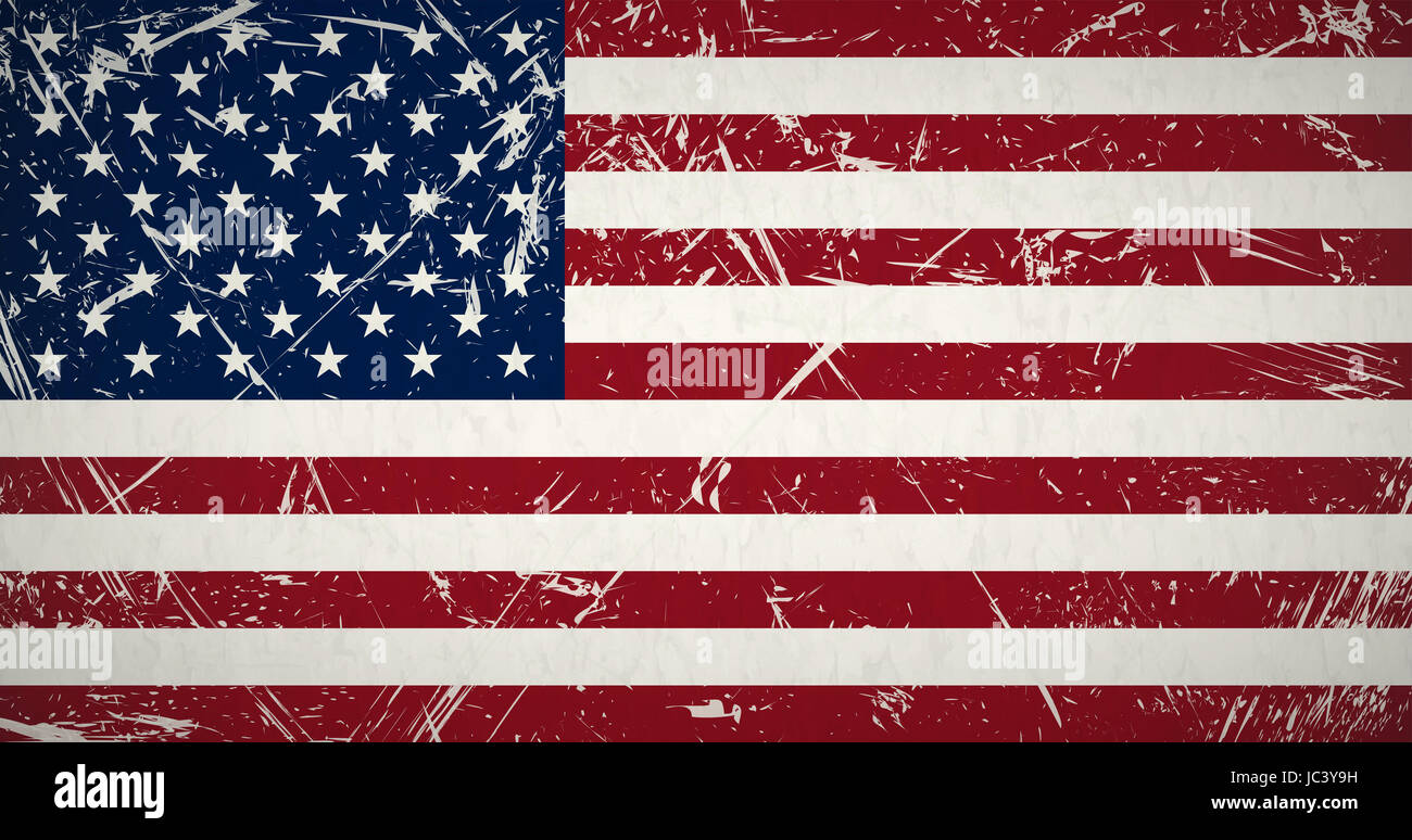 vector of retro grunge flag of the united states Stock Photo - Alamy