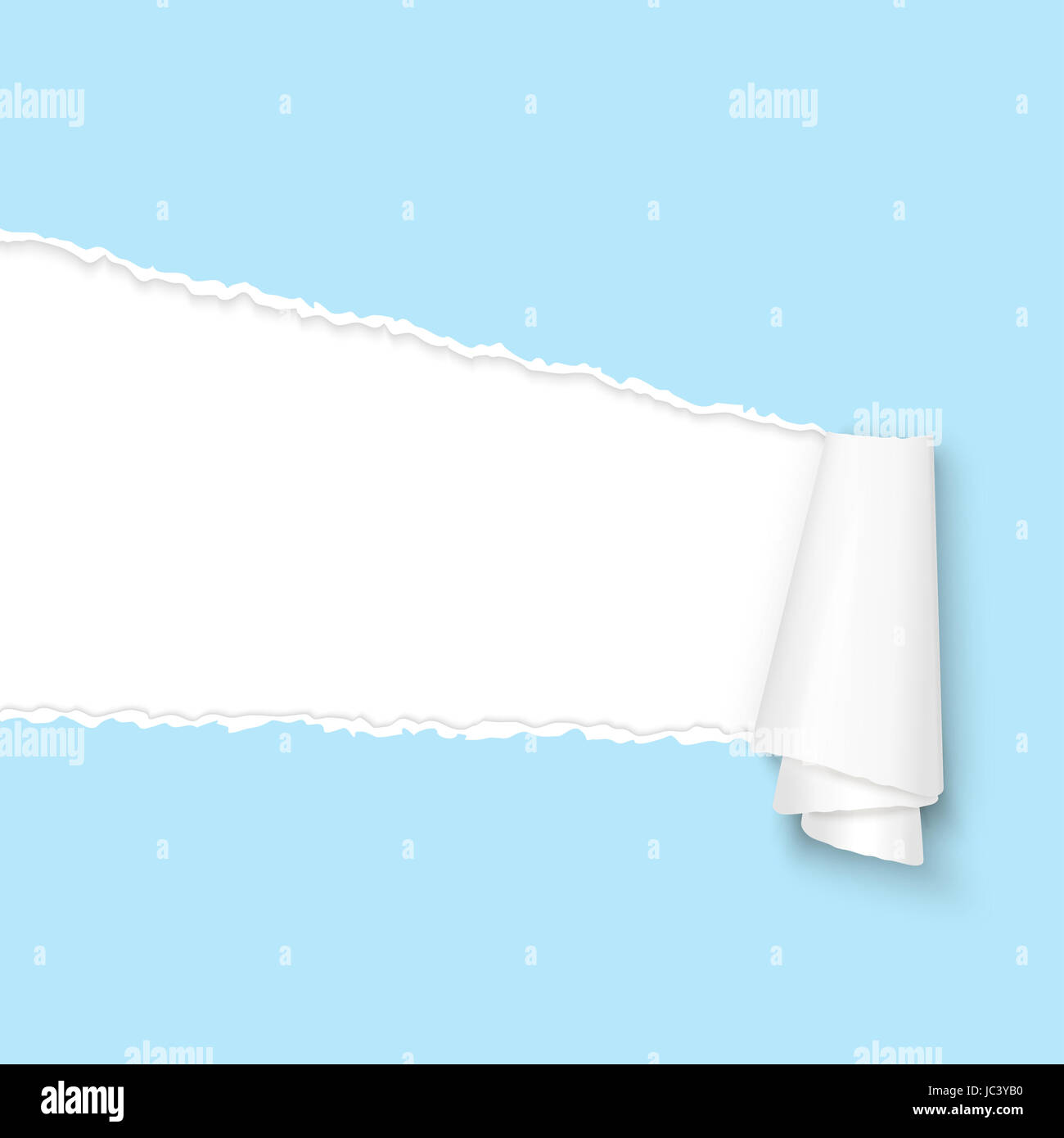 vector of ripped open paper light blue Stock Photo - Alamy