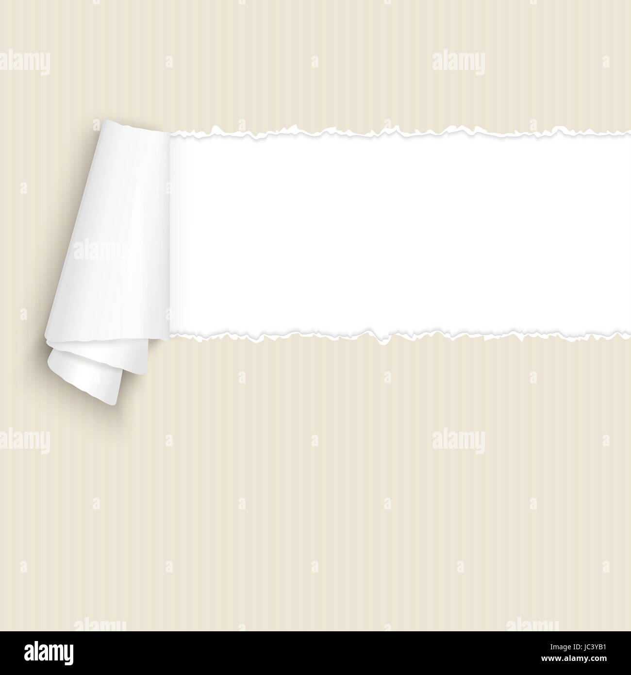 vector of ripped open paper brown cardboard Stock Photo - Alamy