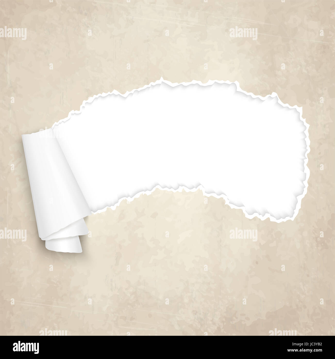 vector of ripped openold vintage paper Stock Photo - Alamy