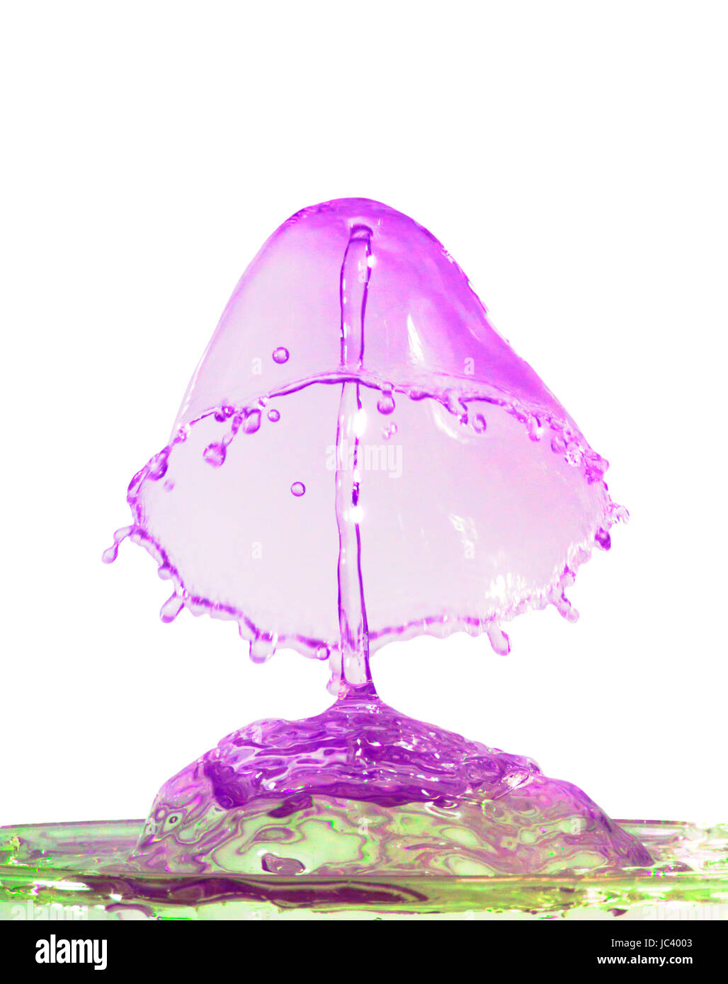 Colorful liquid splash isolated on white background closeup Stock Photo ...