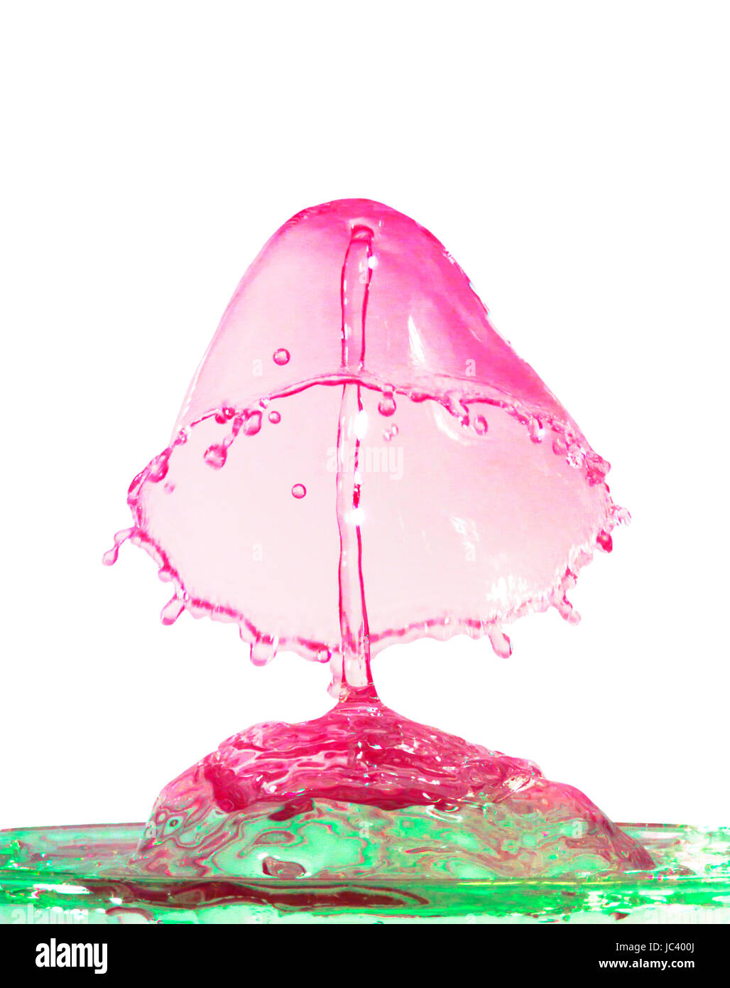 Colorful liquid splash isolated on white background closeup Stock Photo ...