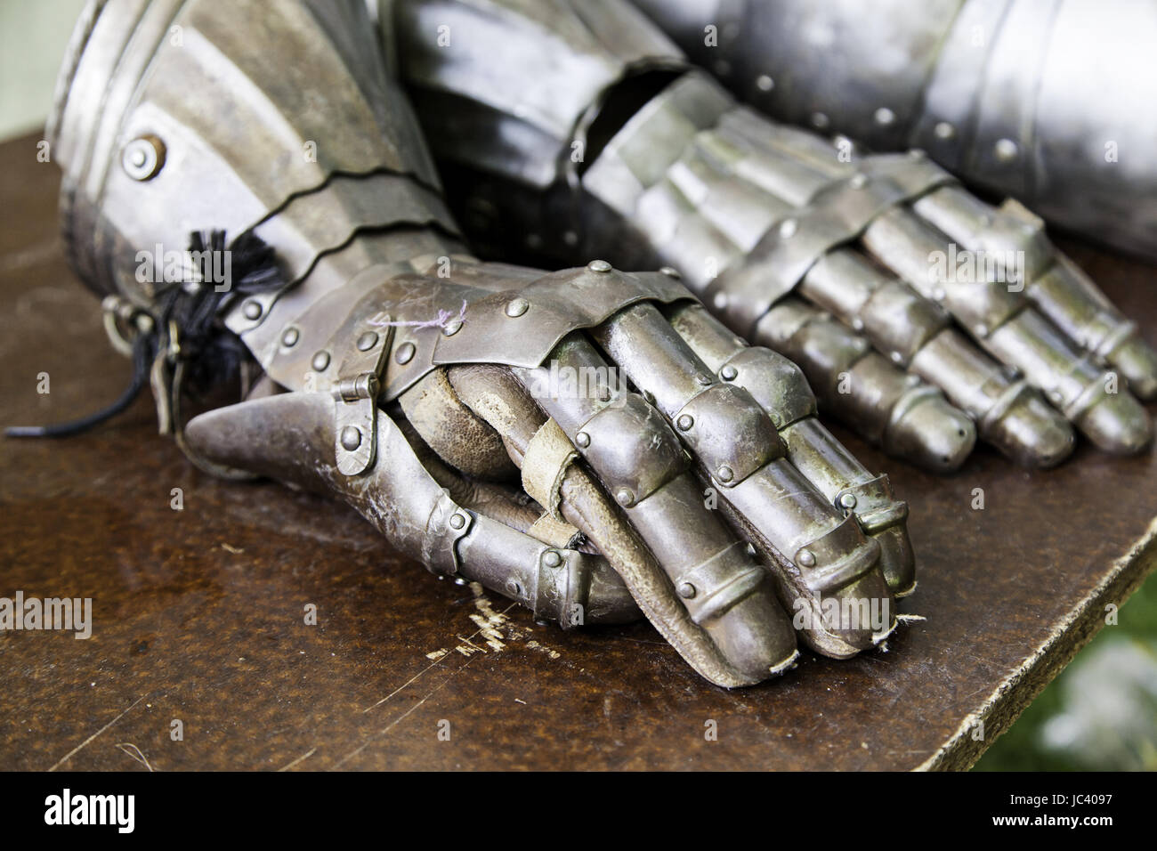 Medieval armor, detail of an ancient armor of war and protection ...