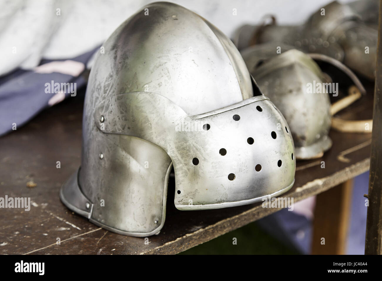 Medieval armor, detail of an ancient armor of war and protection ...