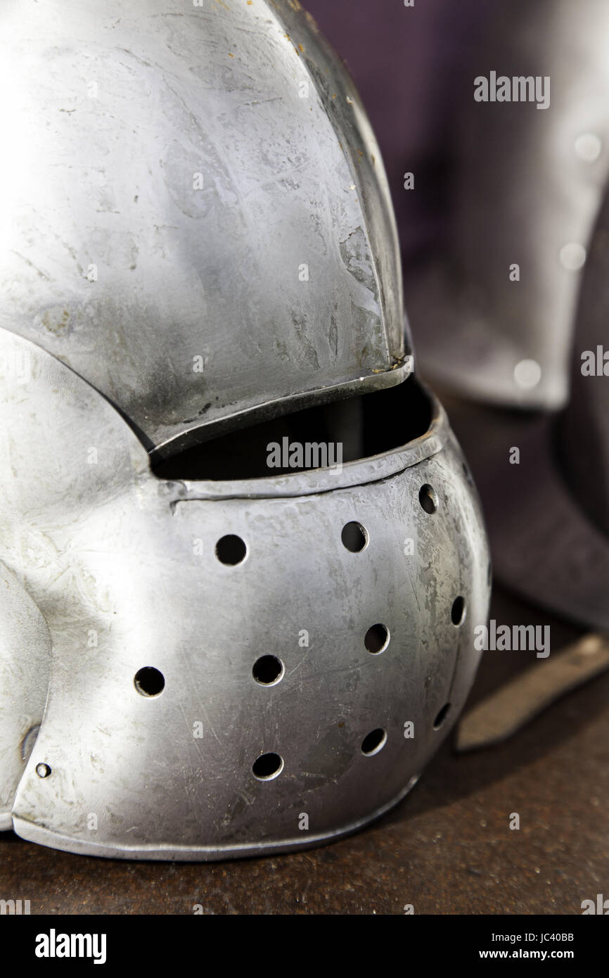 Medieval armor, detail of an ancient armor of war and protection ...