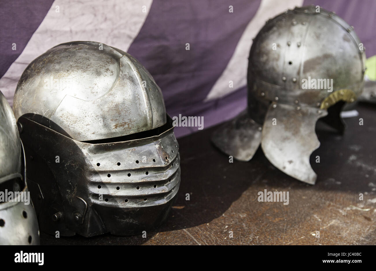 Medieval armor, detail of an ancient armor of war and protection ...