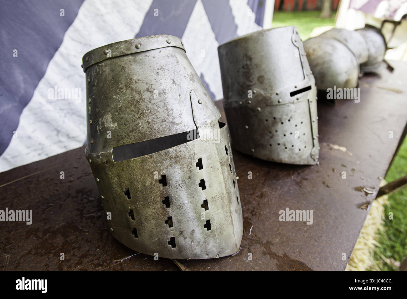 Medieval armor, detail of an ancient armor of war and protection ...