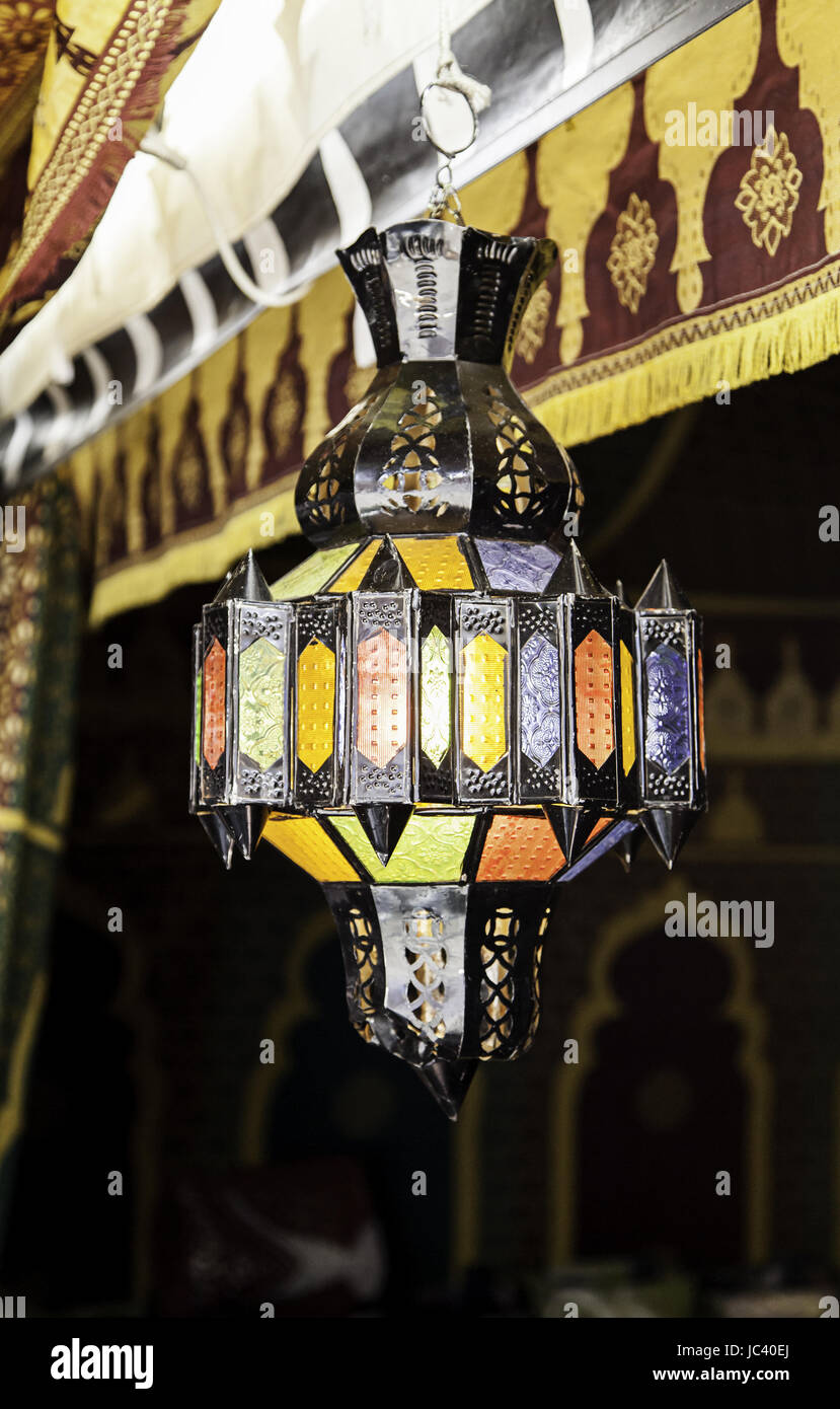 Arabic lamp, detail of an old lamp of illumination, tradition and ...