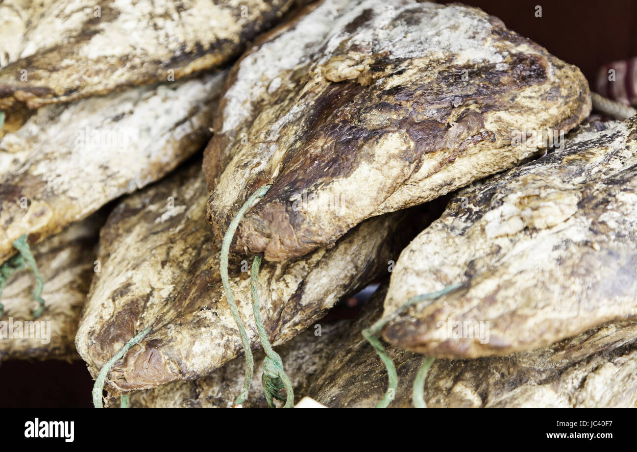 Biltong dry cured beef meat hi-res stock photography and images - Alamy