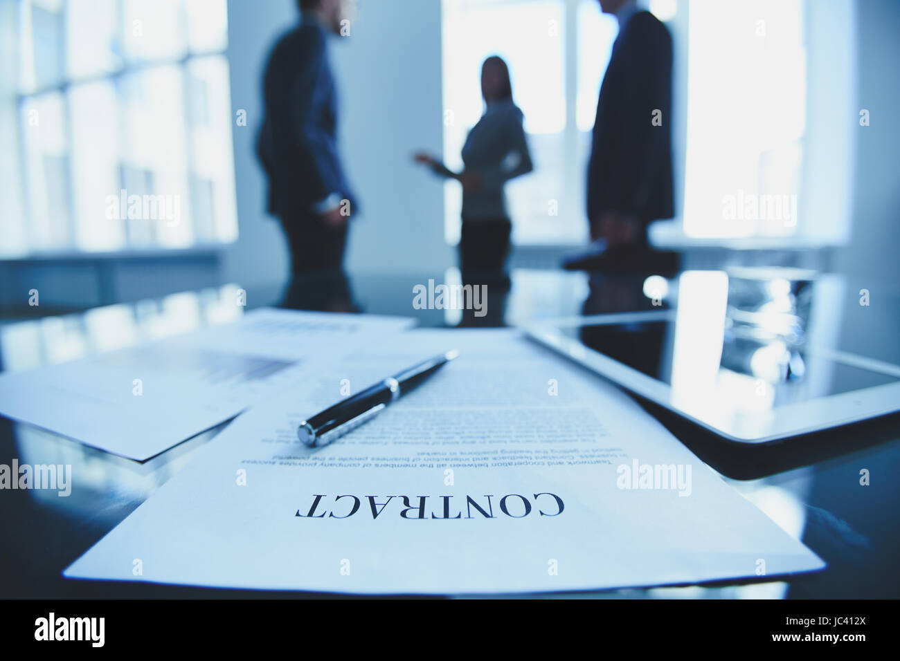 Close-up of contract on office table Stock Photo - Alamy