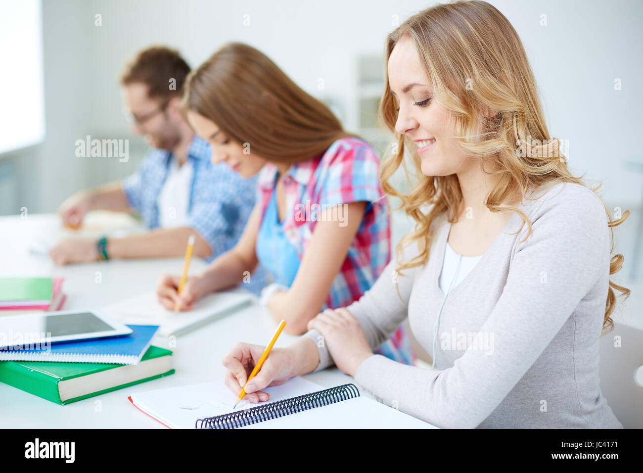 Students having written exam Stock Photo - Alamy