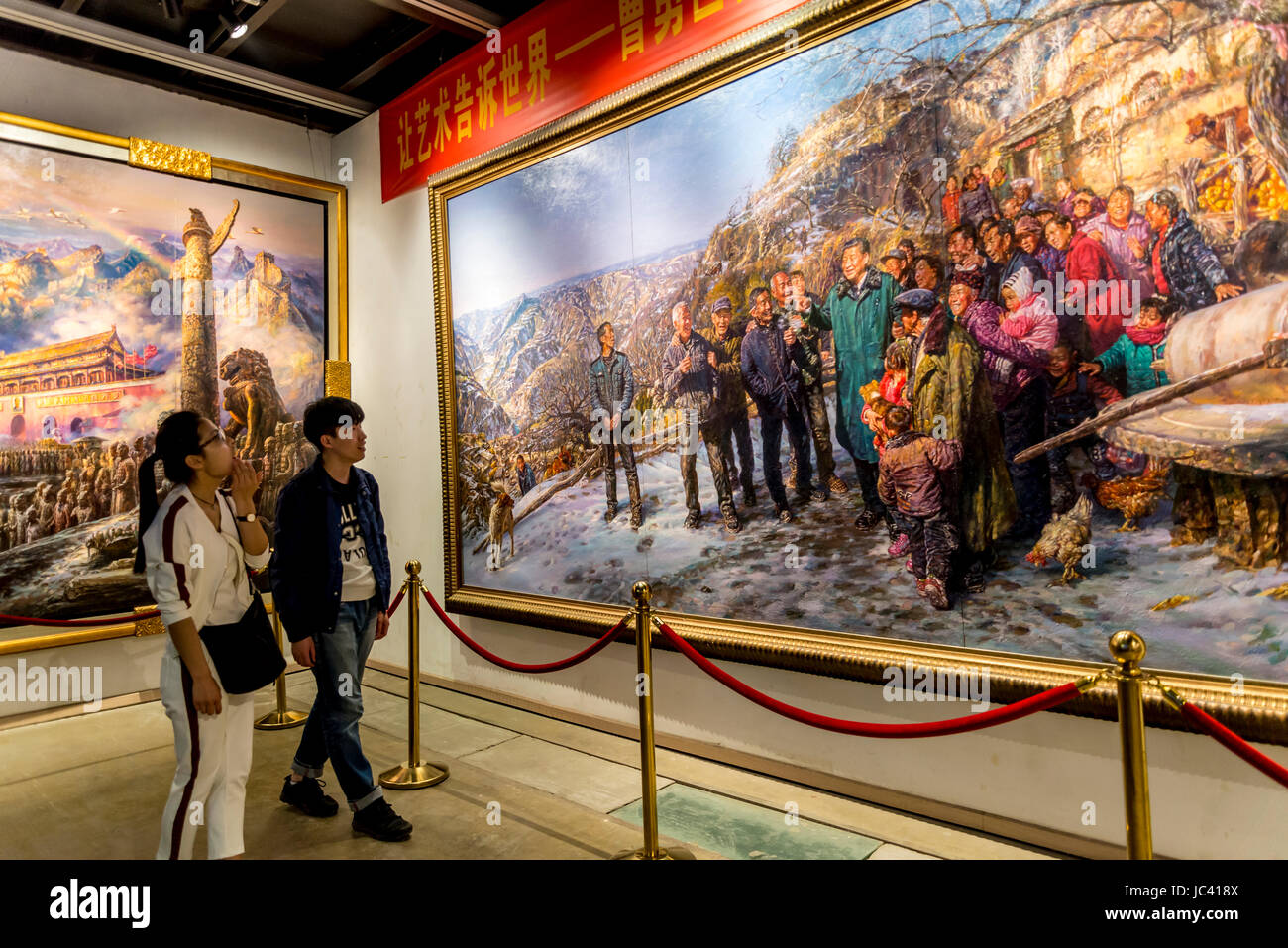 Inside of a gallery, 798 Art Zone, or Dashanzi Art District, Beijing ...