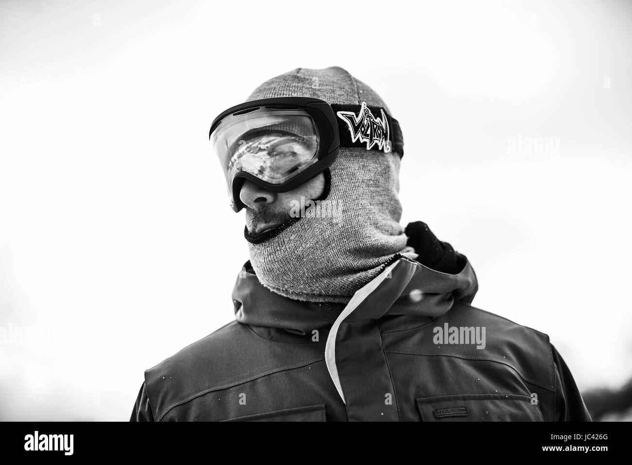 A portrait of a snowboarder Stock Photo - Alamy