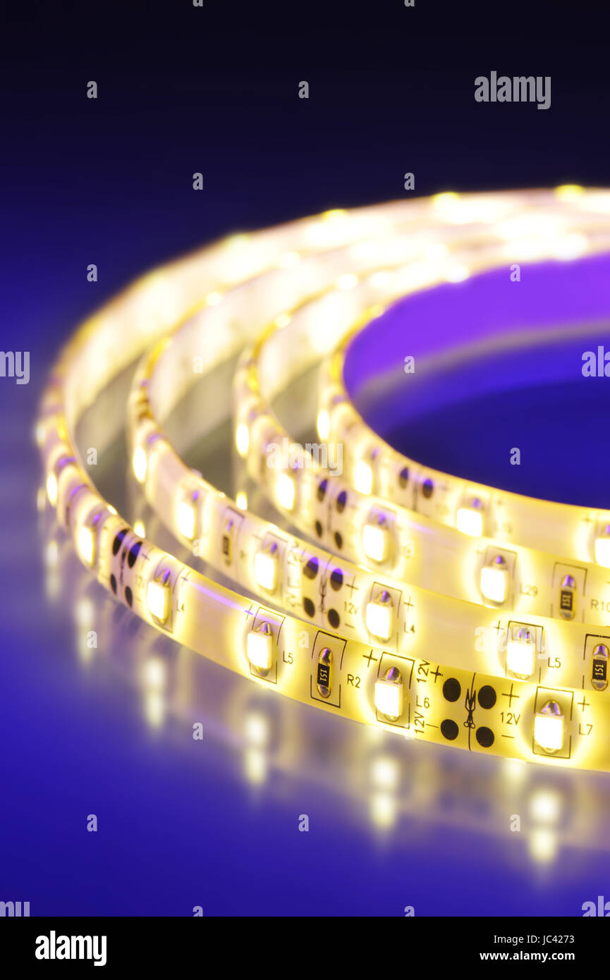 warm white led strip Stock Photo - Alamy