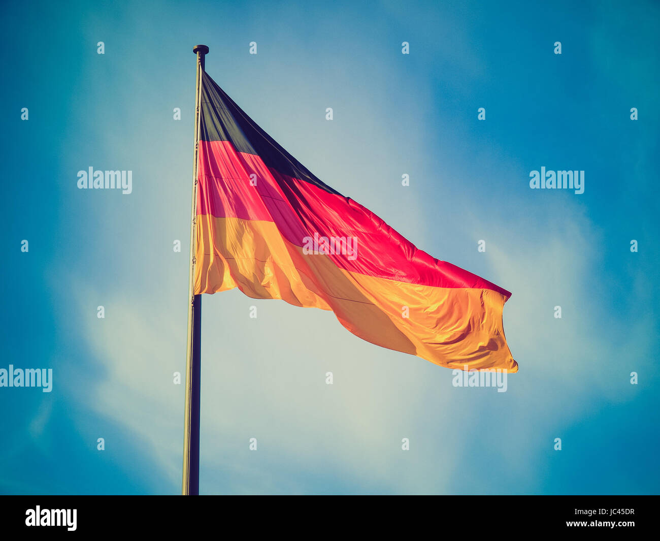 Vintage retro looking The national German flag of Germany (DE Stock ...