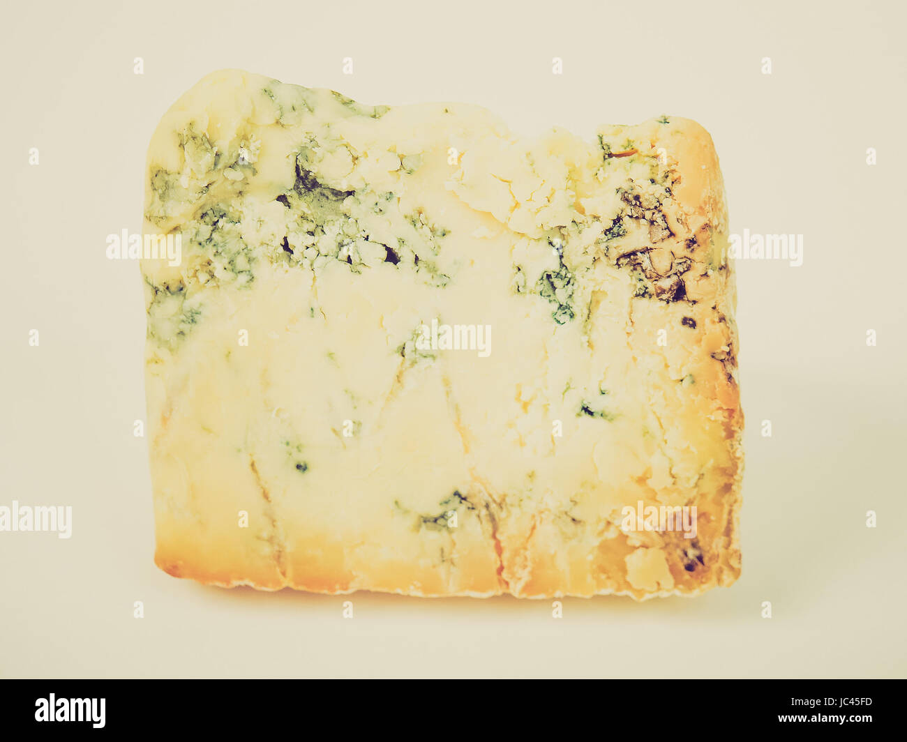 Vintage retro looking Blue Stilton cheese, traditional fine British ...