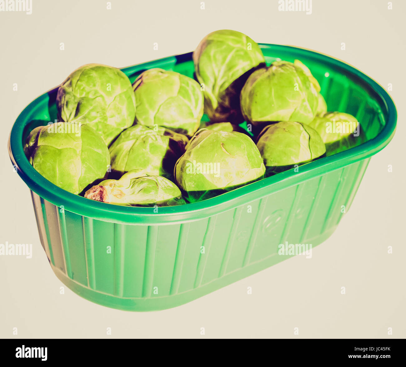 Vintage retro looking Brussel sprouts mini cabbages isolated Stock ...