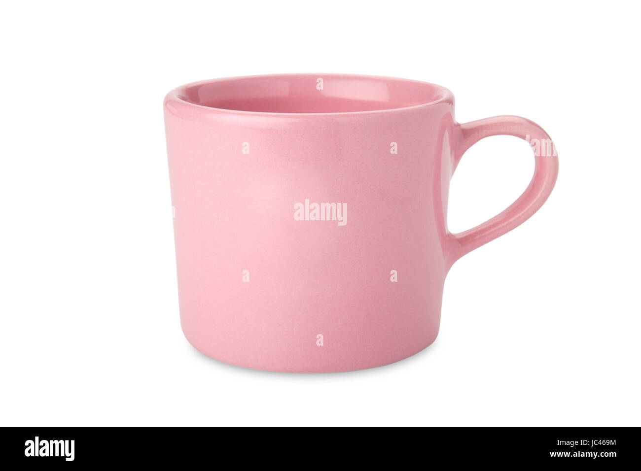 Pink cup isolated on white background with path Stock Photo - Alamy