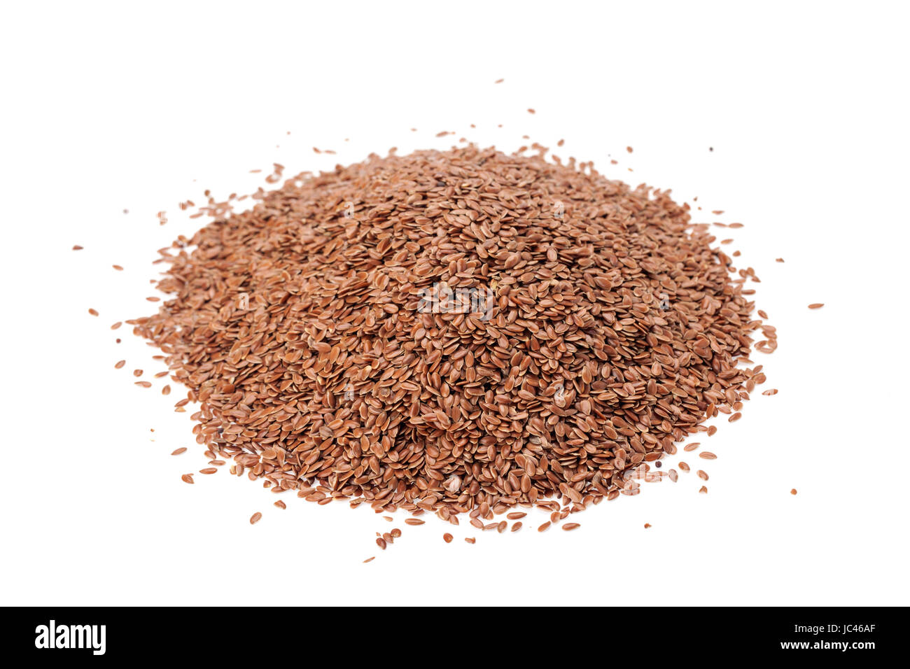 Brown Linseed or Flax seed isolated on white background Stock Photo - Alamy