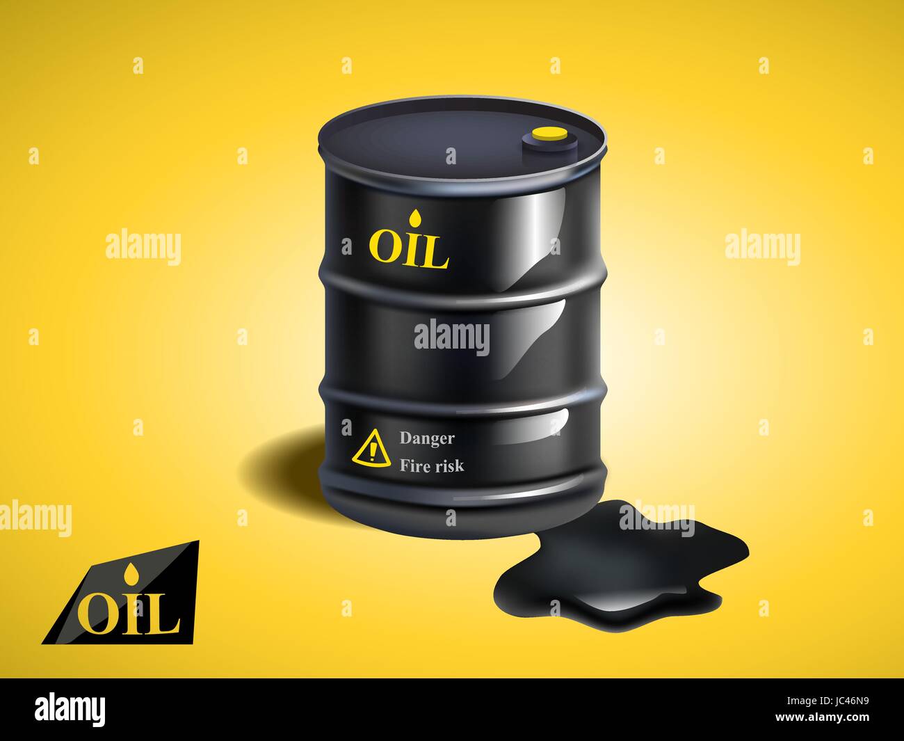 Vector realistic black metal oil barrel Stock Vector Image & Art - Alamy