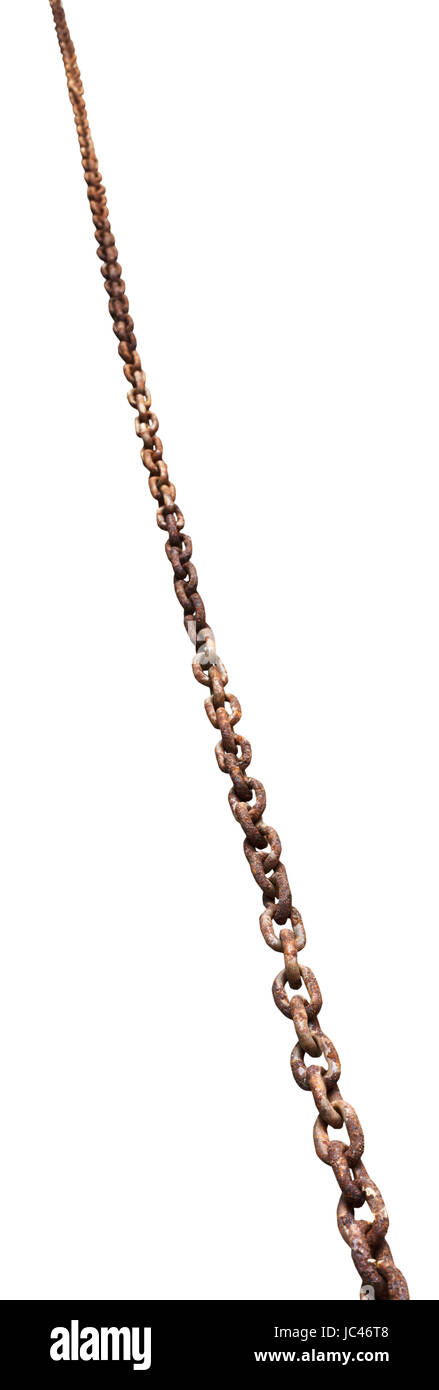 rusty iron chain isolated on white background Stock Photo - Alamy