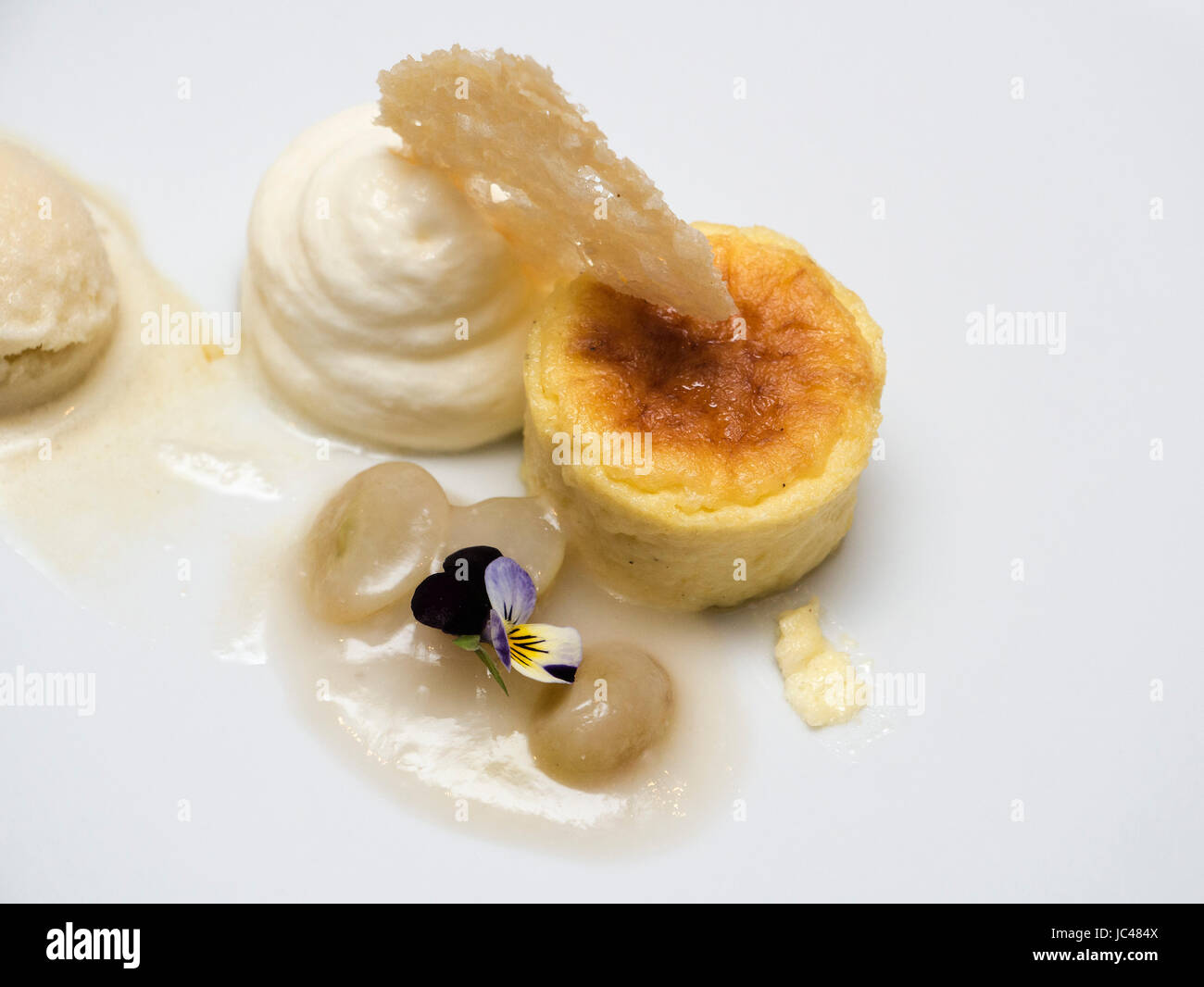 dessert, Restaurant of castle Wartegg, Canton Thurgau, Switzerland ...