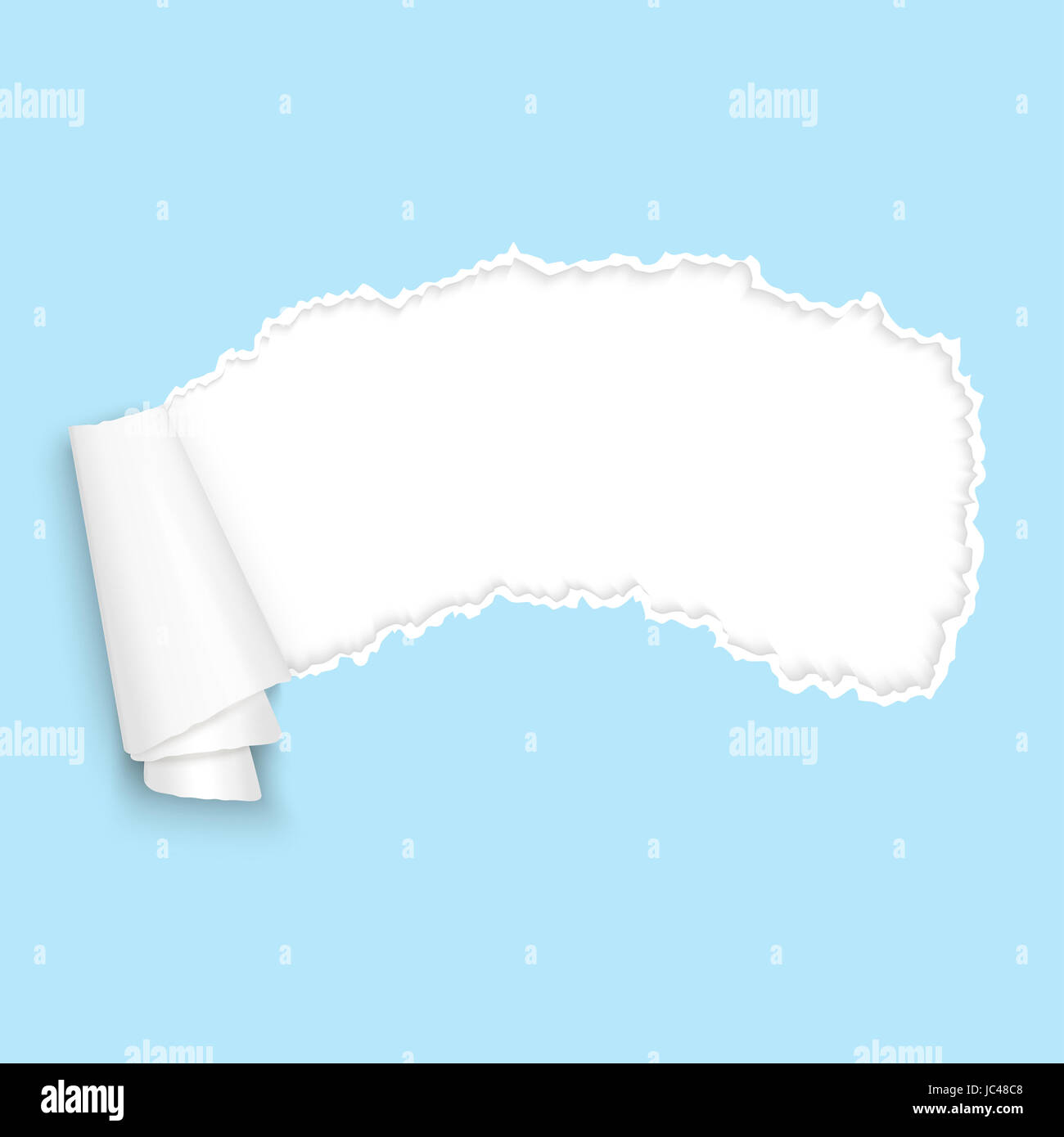 vector of ripped open paper light blue Stock Photo - Alamy