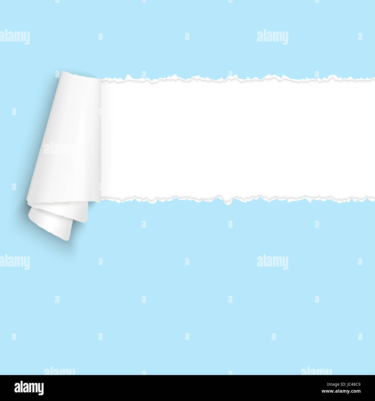 vector of ripped open paper light blue Stock Photo - Alamy