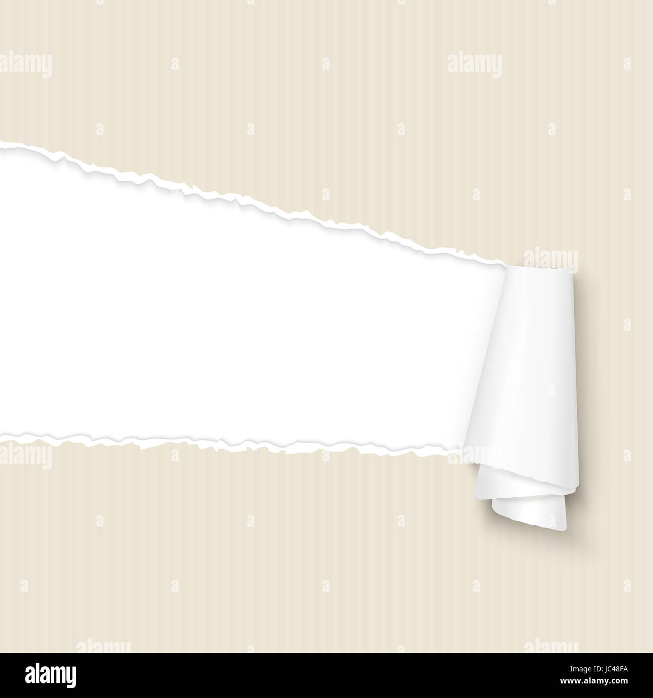 vector of ripped open paper brown cardboard Stock Photo - Alamy