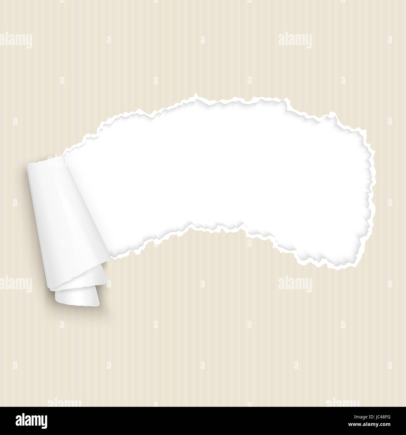 vector of ripped open paper brown cardboard Stock Photo - Alamy