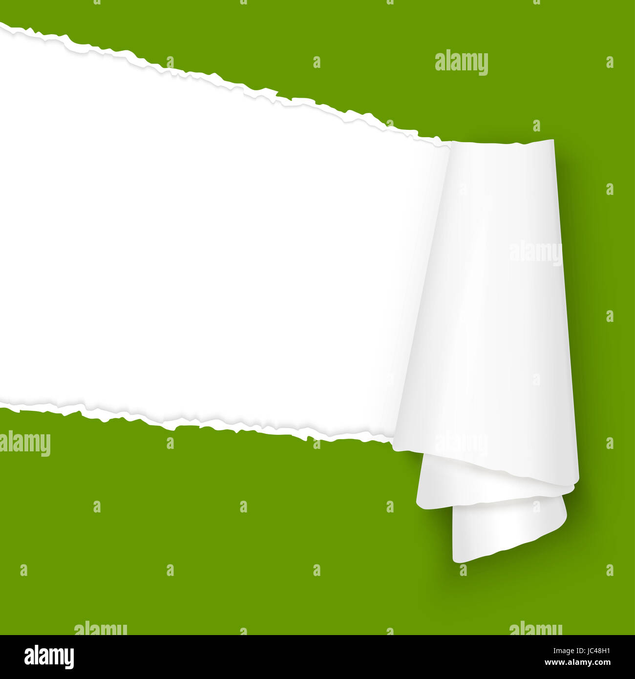 vector of ripped open paper colored green Stock Photo - Alamy