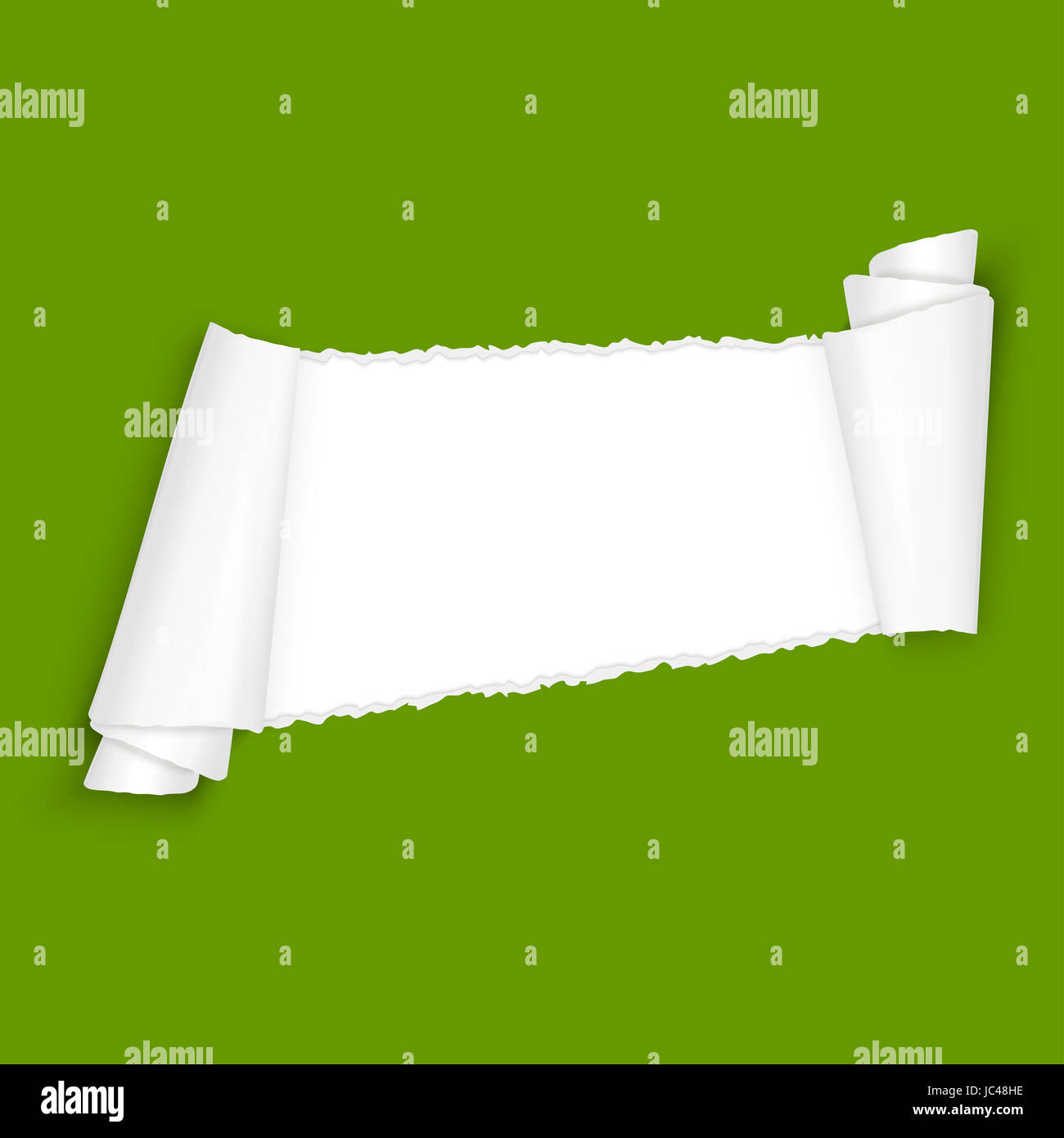 vector of ripped open paper colored green Stock Photo - Alamy