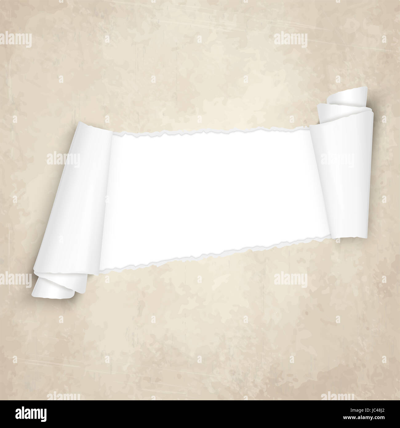 vector of ripped openold vintage paper Stock Photo - Alamy