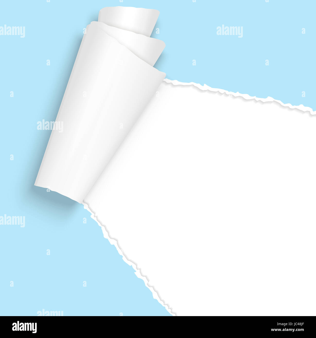 vector of ripped open paper light blue Stock Photo - Alamy