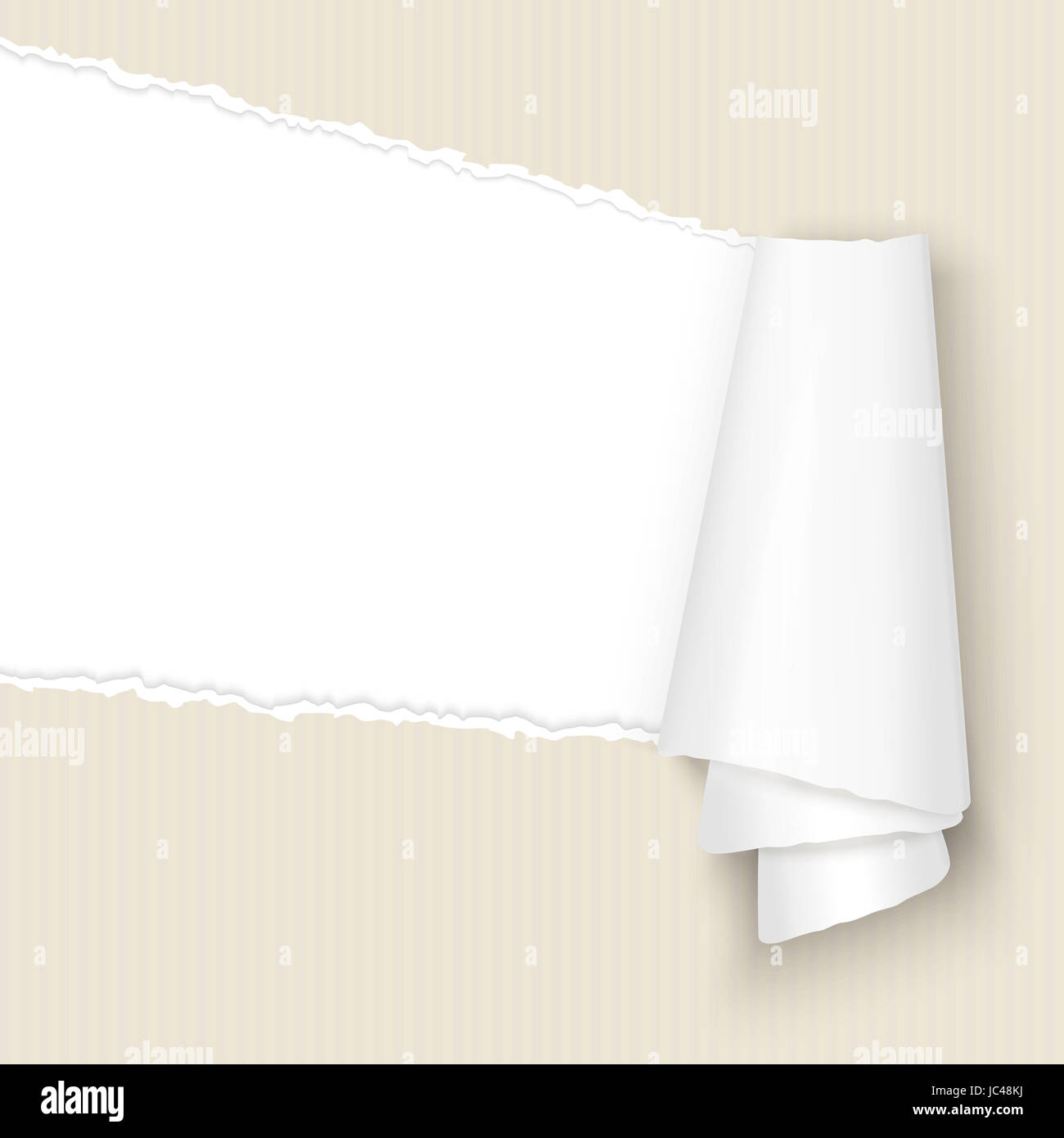 vector of ripped open paper brown cardboard Stock Photo - Alamy