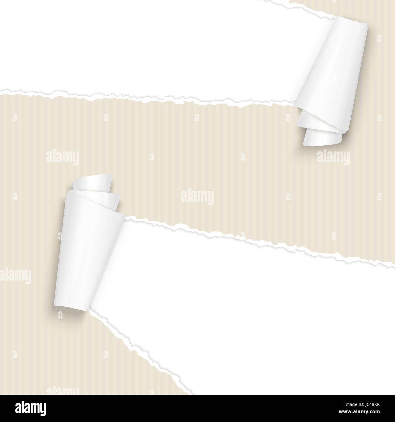 vector of ripped open paper brown cardboard Stock Photo - Alamy