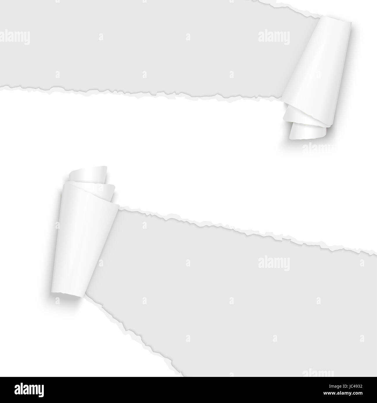 vector of ripped open paper colored white Stock Photo - Alamy