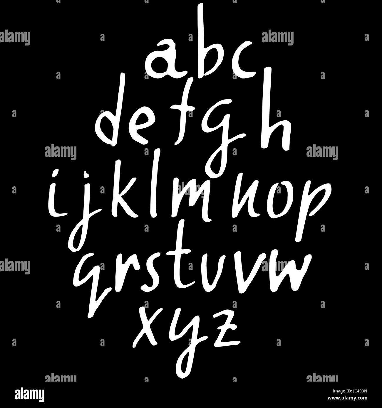 Hand drawn elegant calligraphy font. Modern brush lettering. Grunge ...