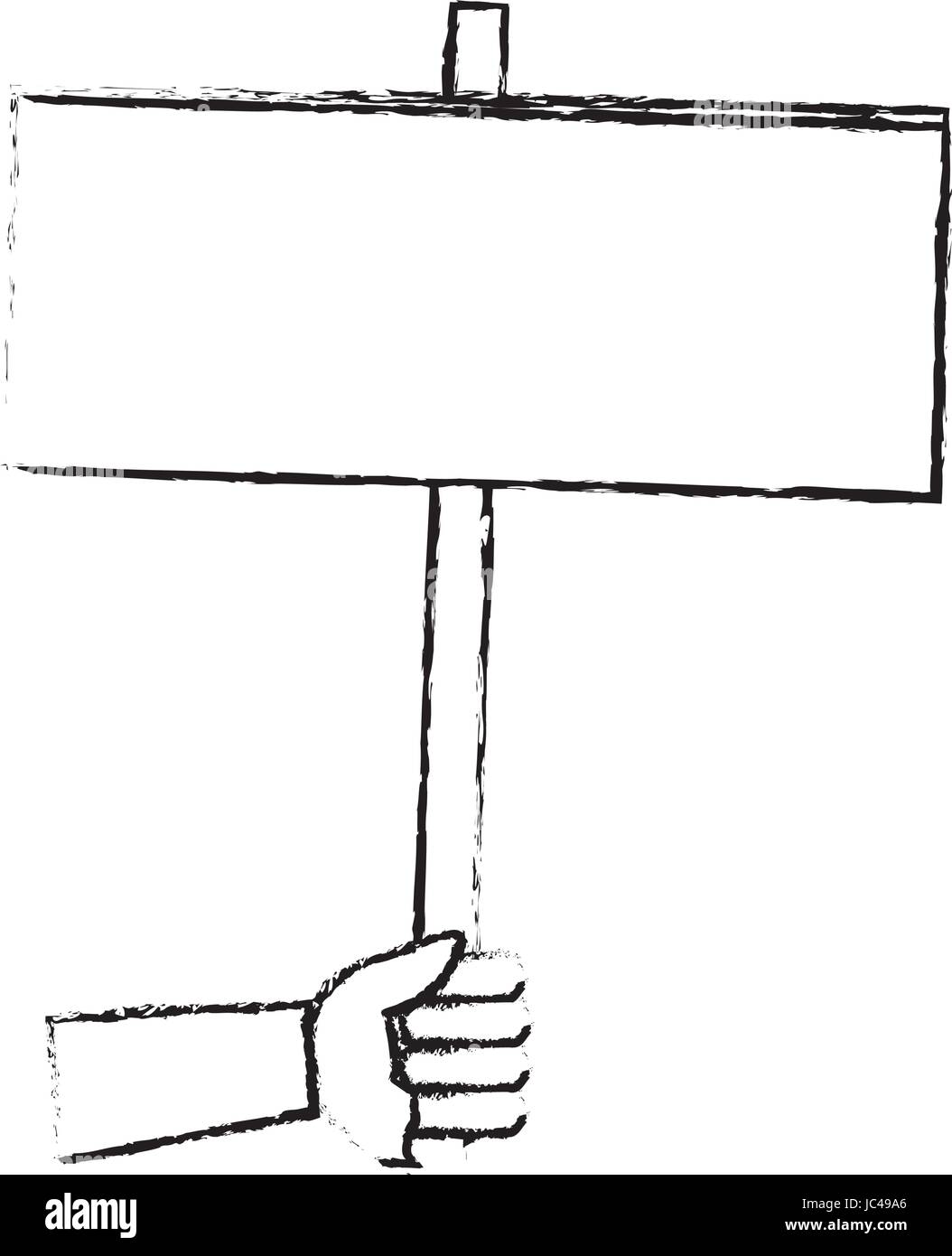 Hand Holding Empty Placard Elections Time Stock Vector Image And Art Alamy