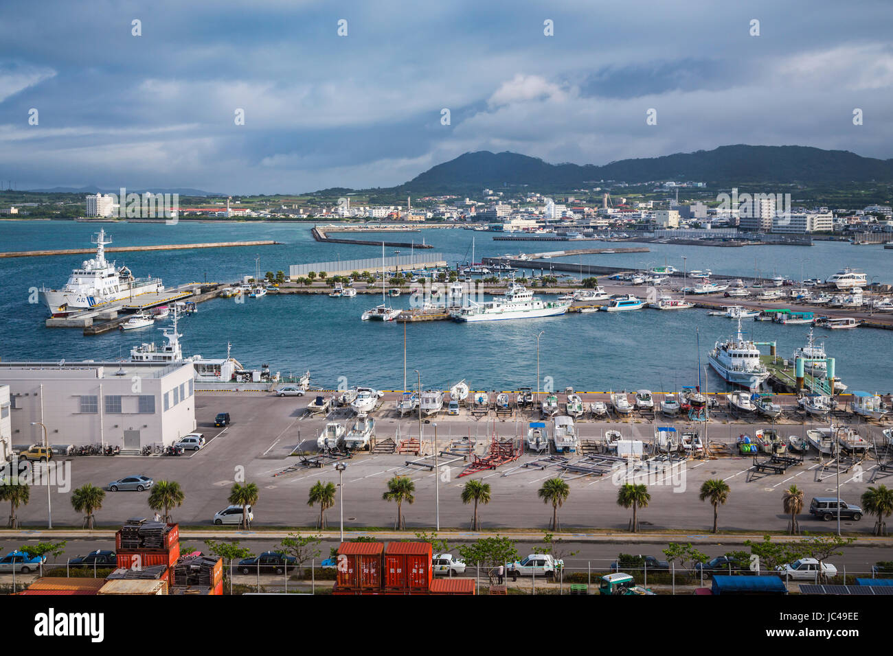 Ships in the harbor at Ishigaki, Okinawa, Japan Stock Photo - Alamy