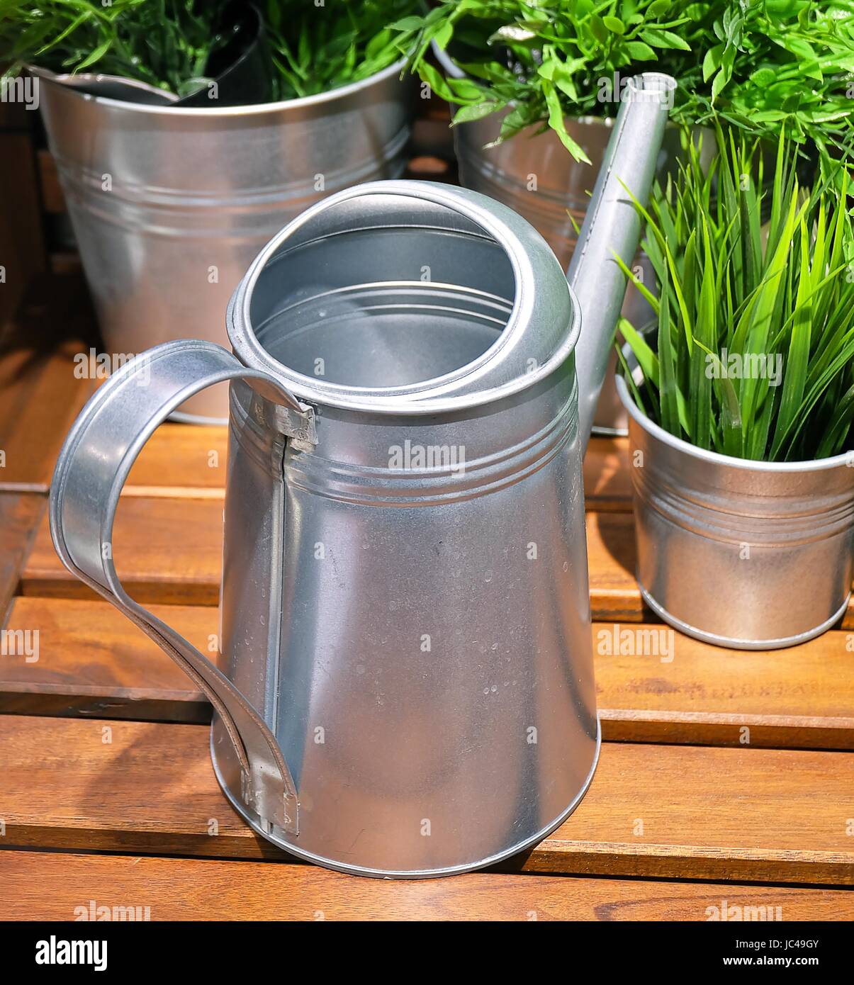 Watering Can or Watering Pot with Green Plants, Watering Can Used to ...