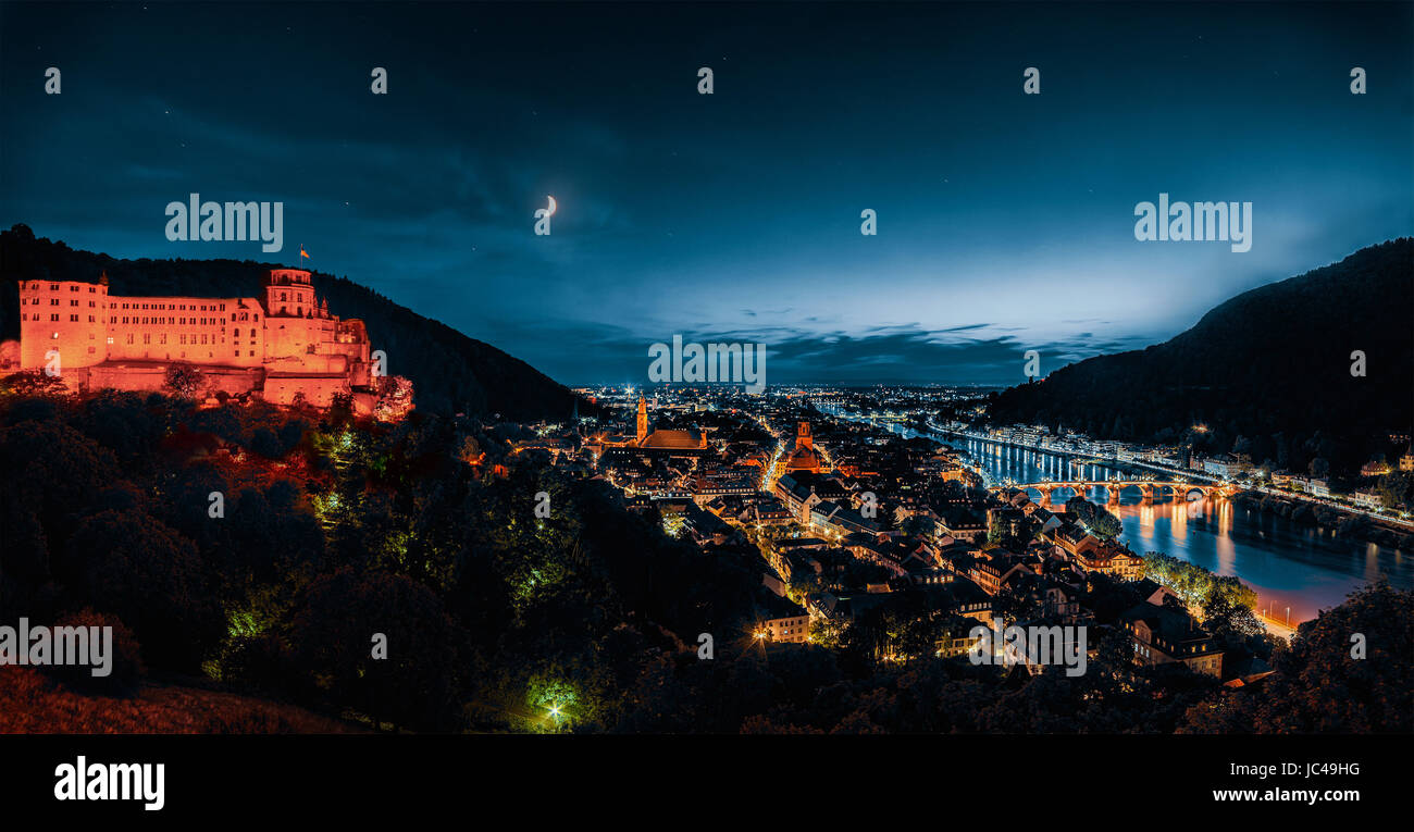 Heidelberg germany moon hi-res stock photography and images - Alamy