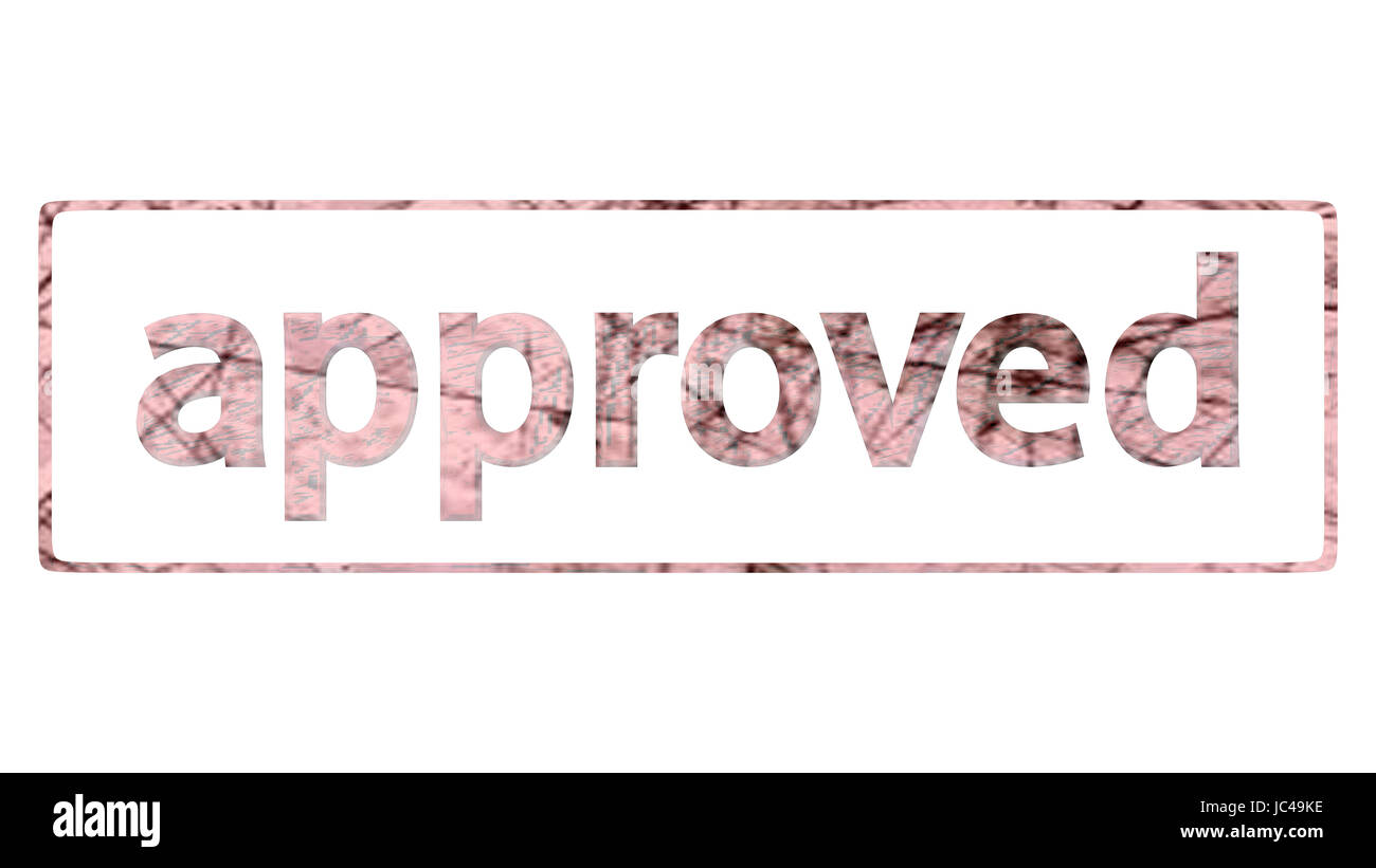 Rubber stamp approved approve Cut Out Stock Images & Pictures - Alamy