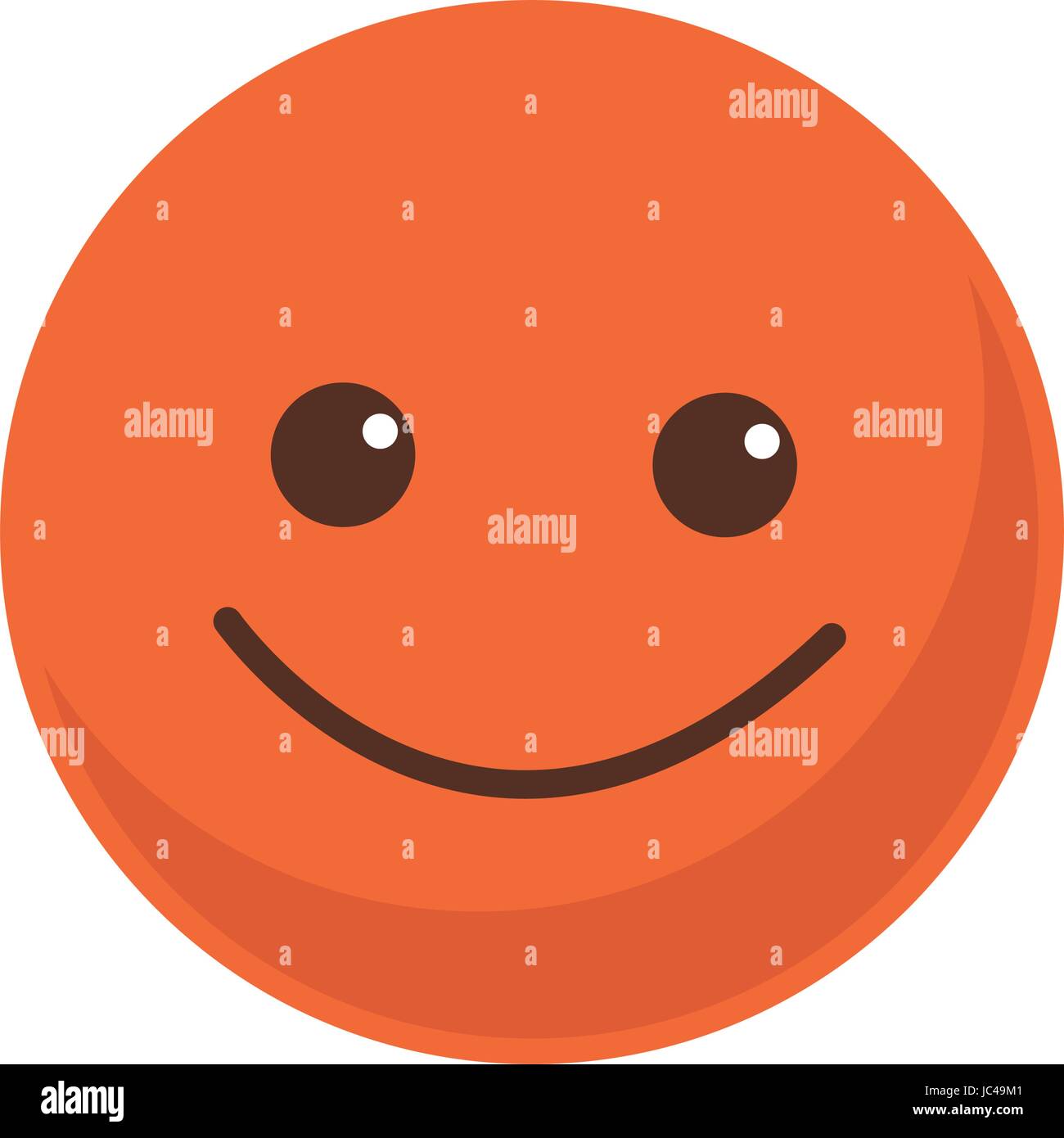 orange smile emoticon button icon Stock Vector Image & Art - Alamy