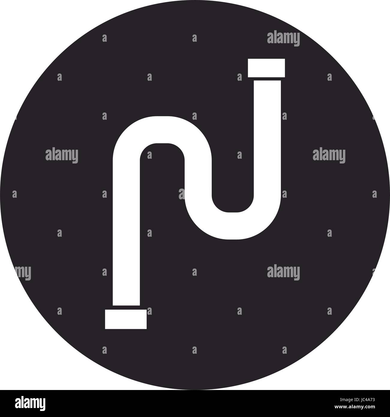 water pipeline connection plumbing steel icon Stock Vector Image & Art ...