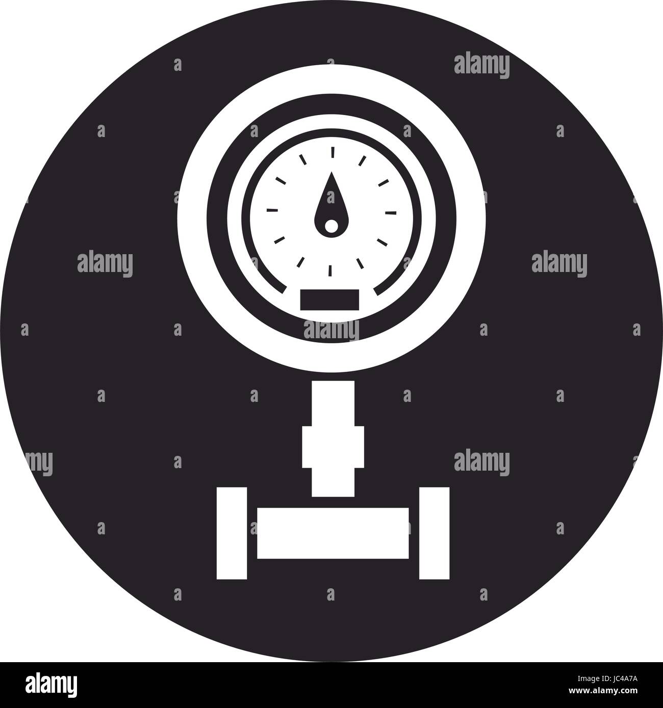 Sanitary equipment. Water meter with pipeline. Vector illustration on ...