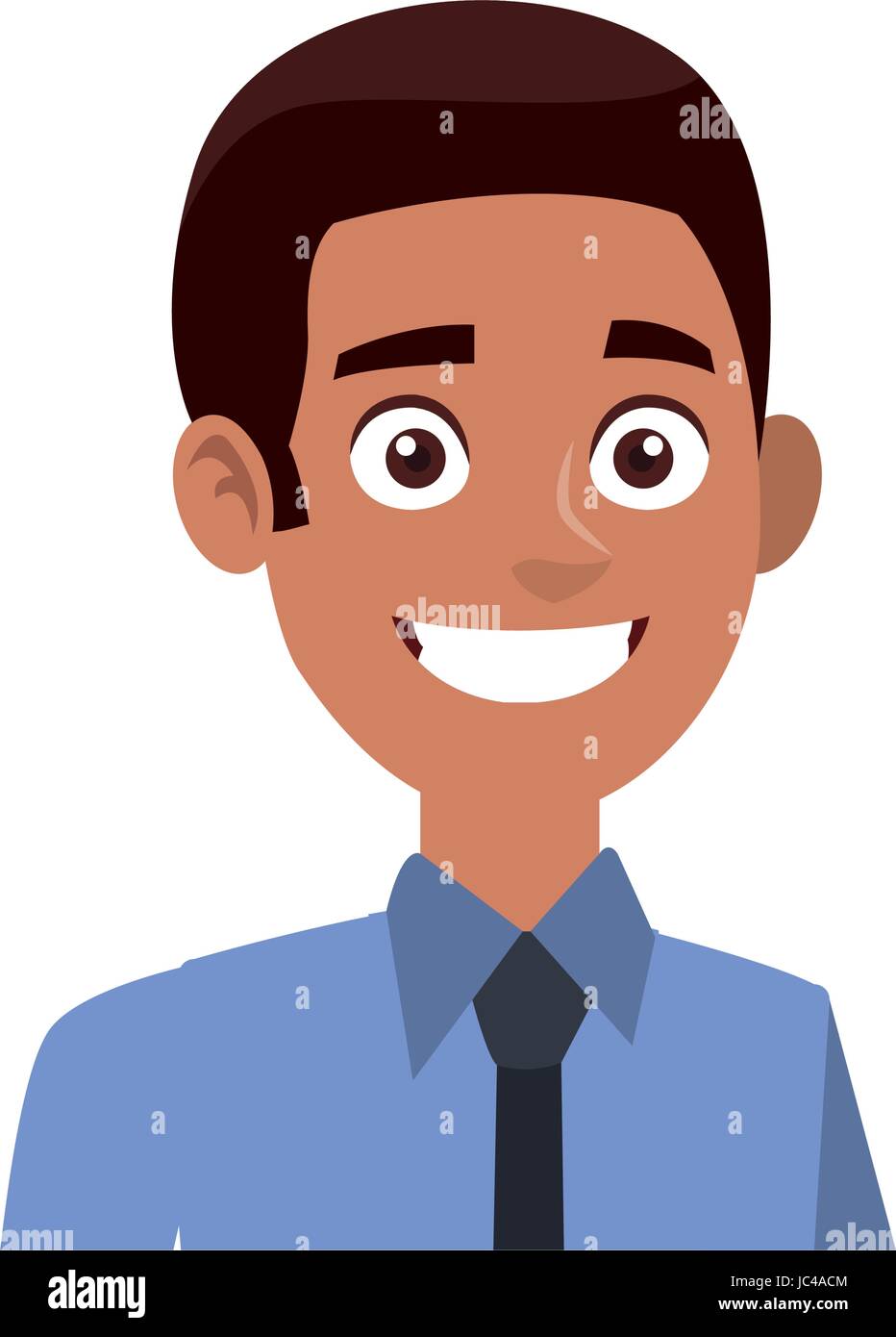 young and successful business man cartoon employee work Stock Vector ...